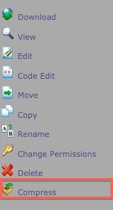 File Manager - How to Compress Files into an Archive GZip - Bluehost